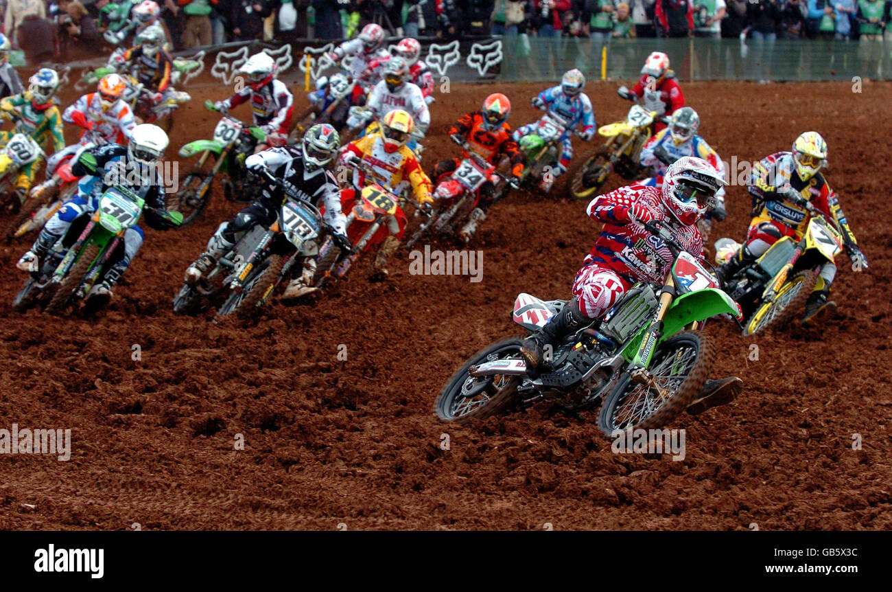 USA's James Stewart leads around the first corner during the Red Bull ...