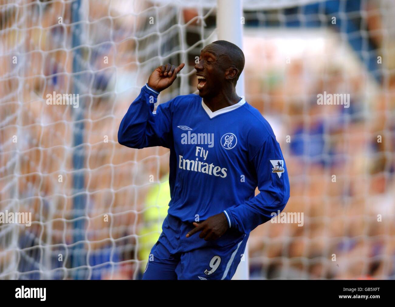 Chelsea's Jimmy Floyd Hasselbaink celebrates after scoring the 4th goal ...