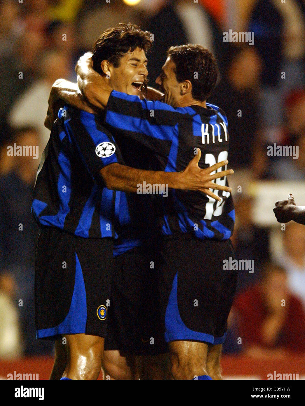 Inter Milan's Julio Ricardo Cruz celebrates scoring their first goal ...
