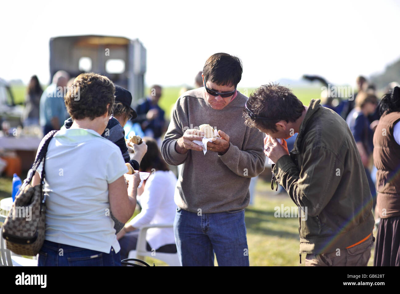 Generic picture of people eating at car boot sale at Manor Farm ...