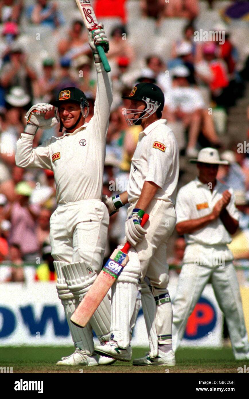 England v australia old trafford steve waugh celebrates century with ...