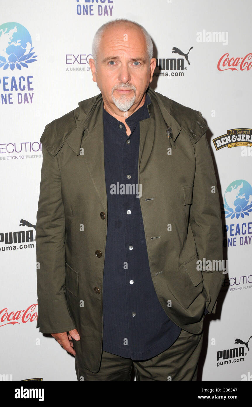 Peter Gabriel pictured during the Peace One Day Event to celebrate ...