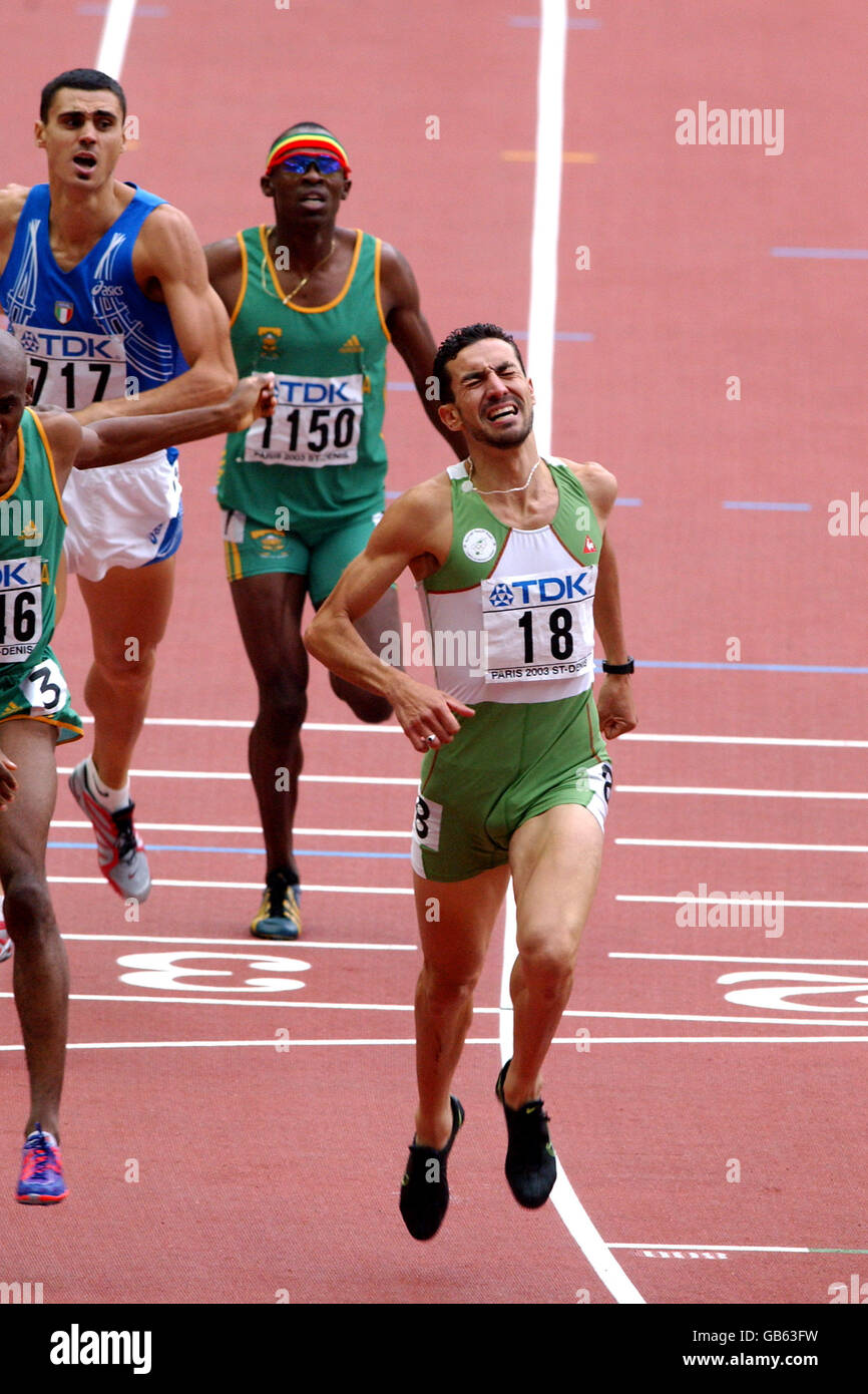 Algeria's Djabir Said-Guerni (18) crosses the line to win the gold ...