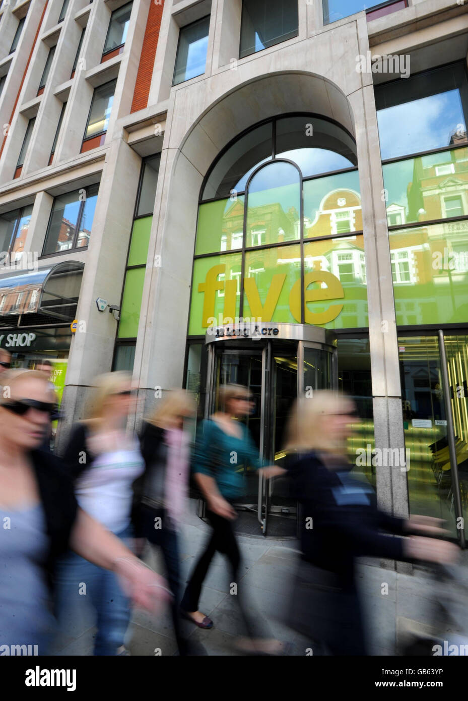 Five Television Channel stock. General view of the office of Five ...