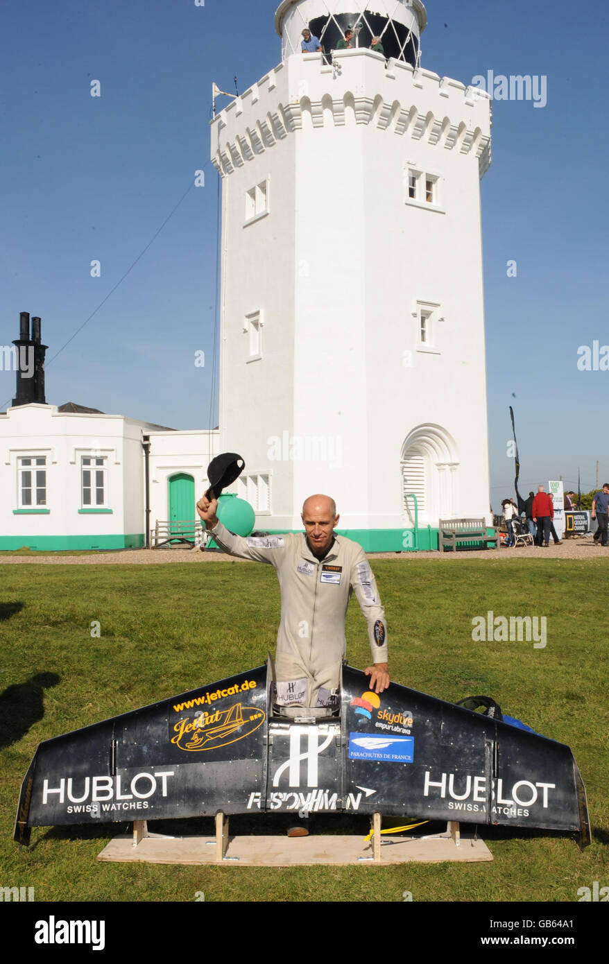 Fusionman's channel crossing attempt Stock Photo - Alamy