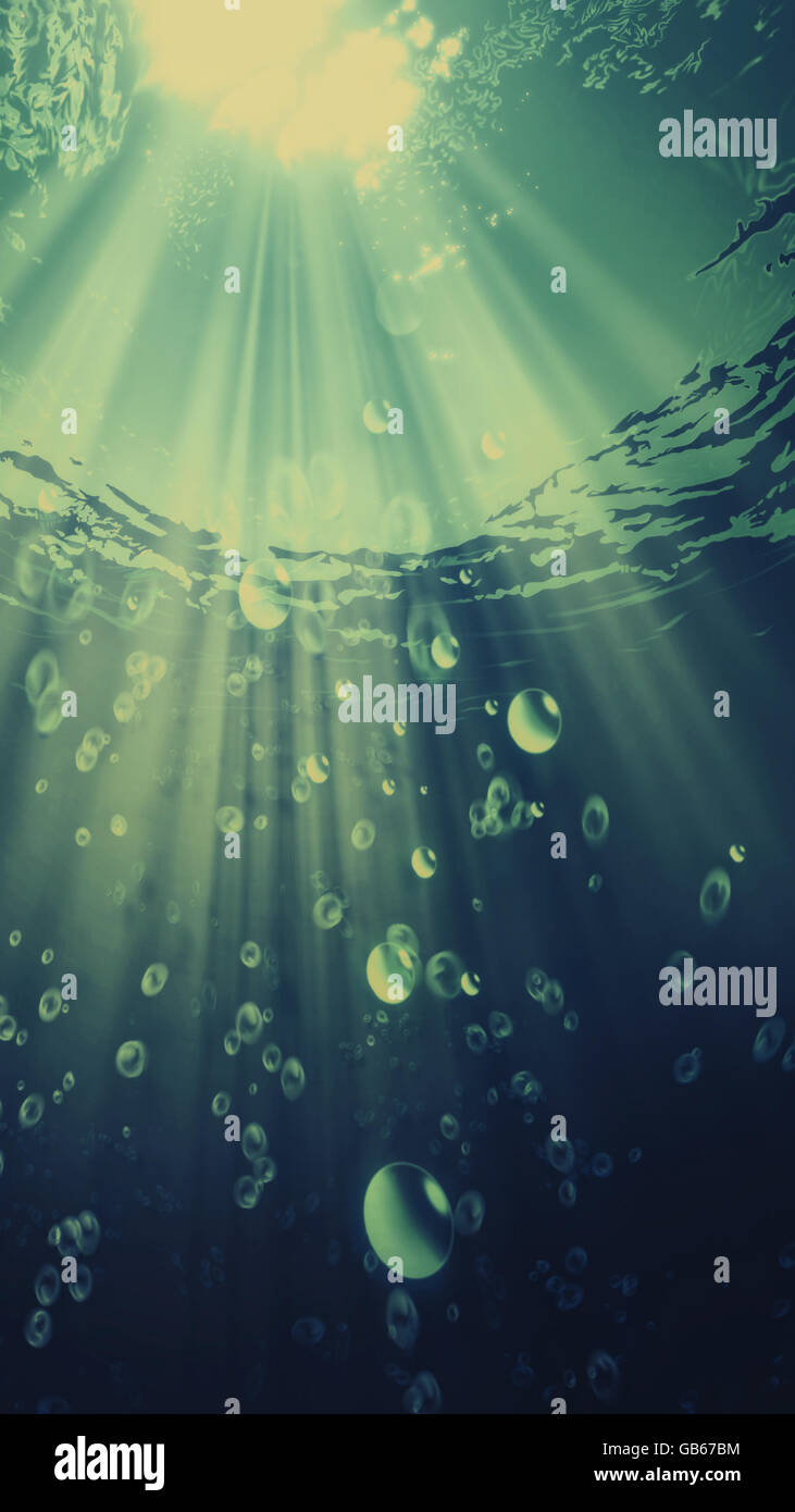 Deep Blue Sea, abstract marine backgrounds for your design Stock Photo ...