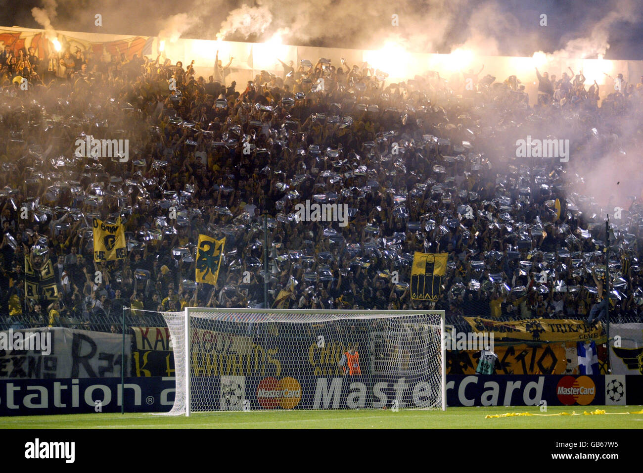 Aek athens football fans hi-res stock photography and images - Alamy