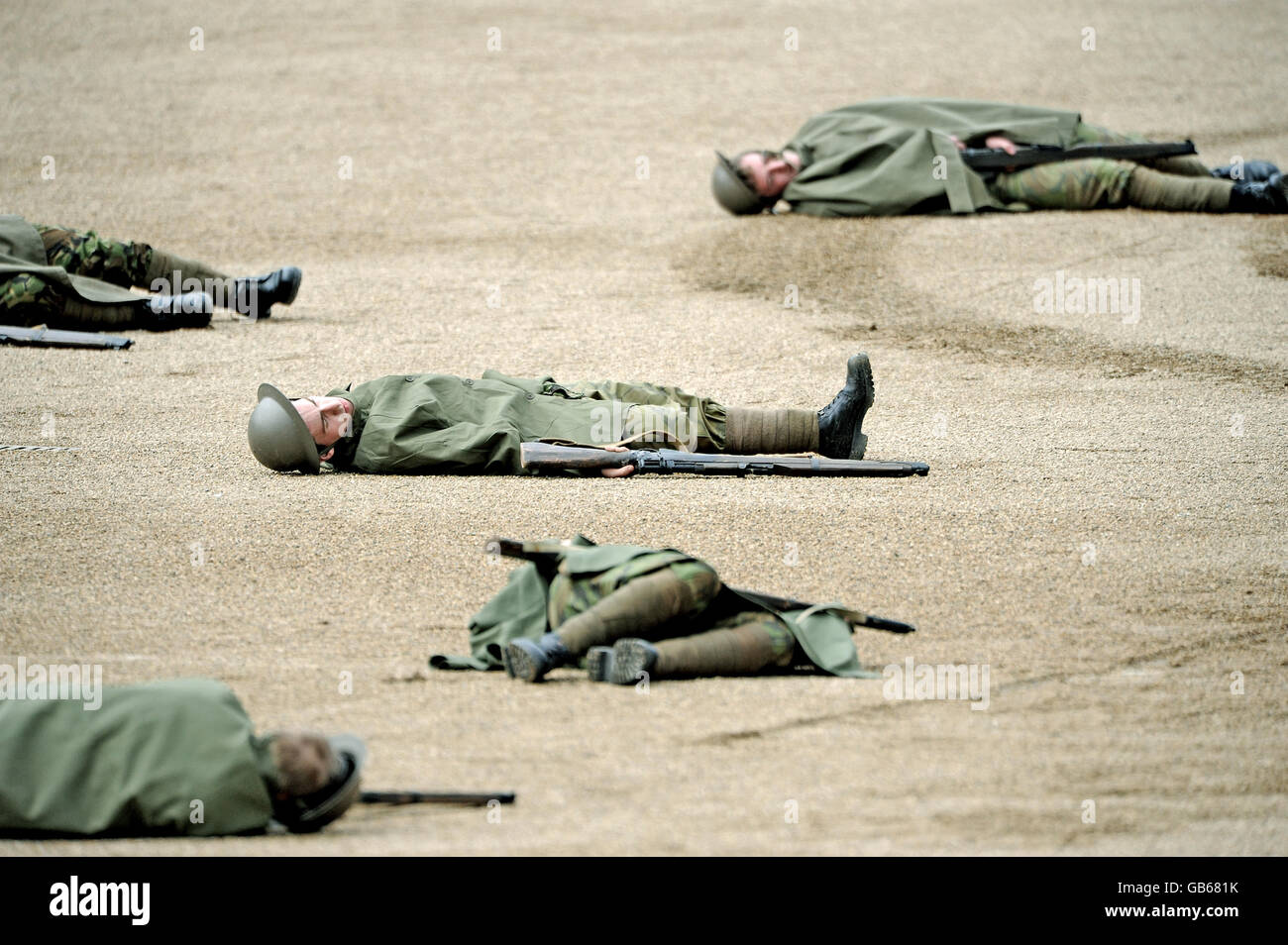 Soldiers in period costume perform during the Territorial Army's ...