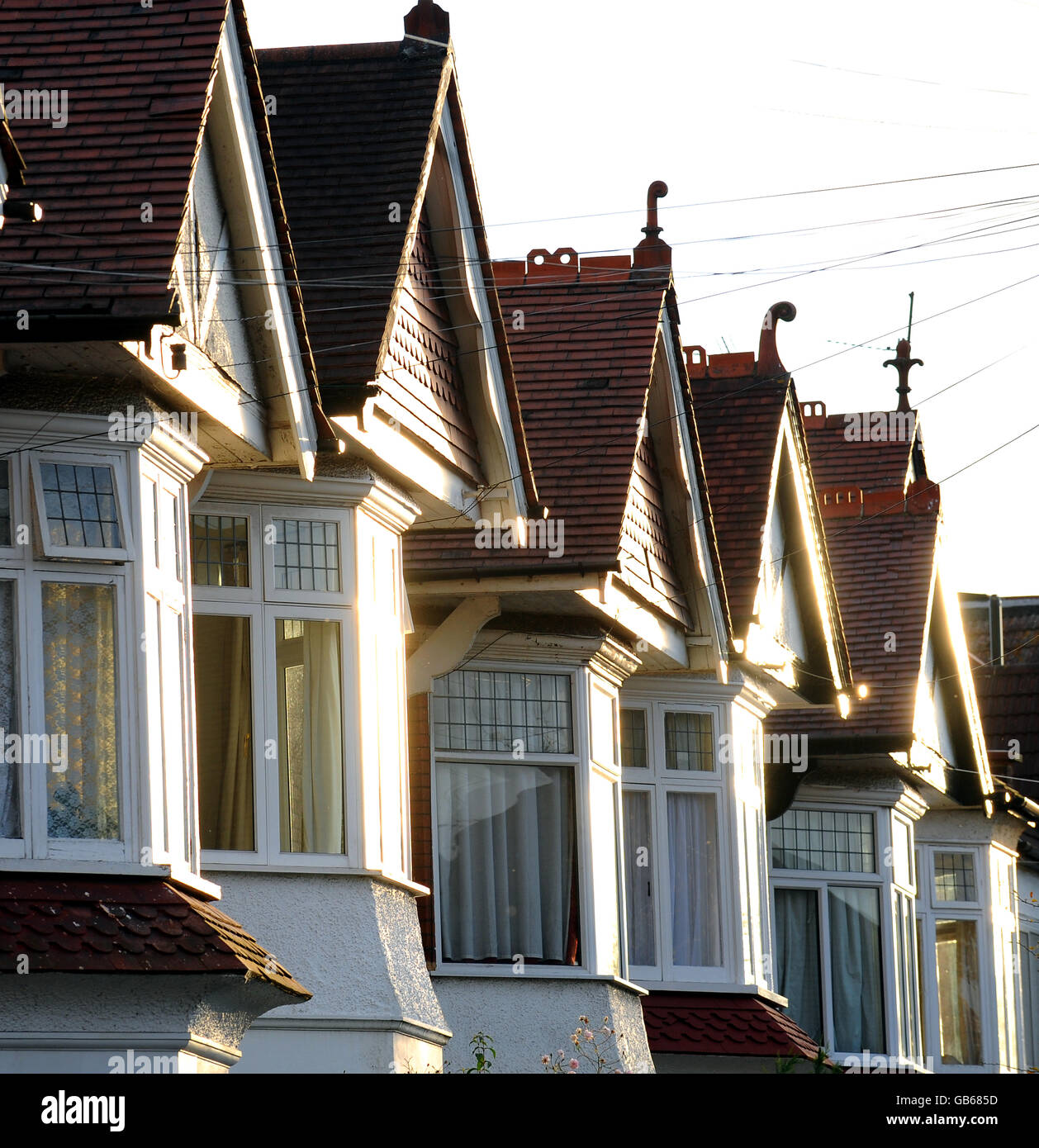 General view of suburban houses in Harrow Middlesex Stock Photo - Alamy