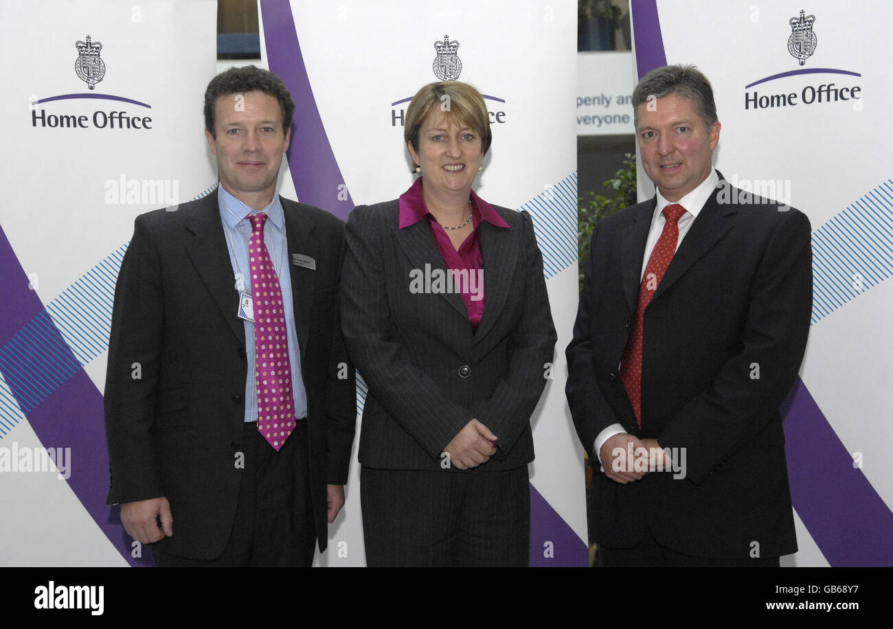 Home Secretary Jacqui Smith (centre) with Heathrow Director Philip ...
