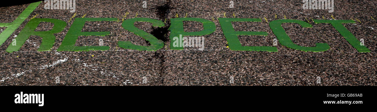 The newly painted Respect Zone in the Cherry Tree, Car Park, in Dereham ...