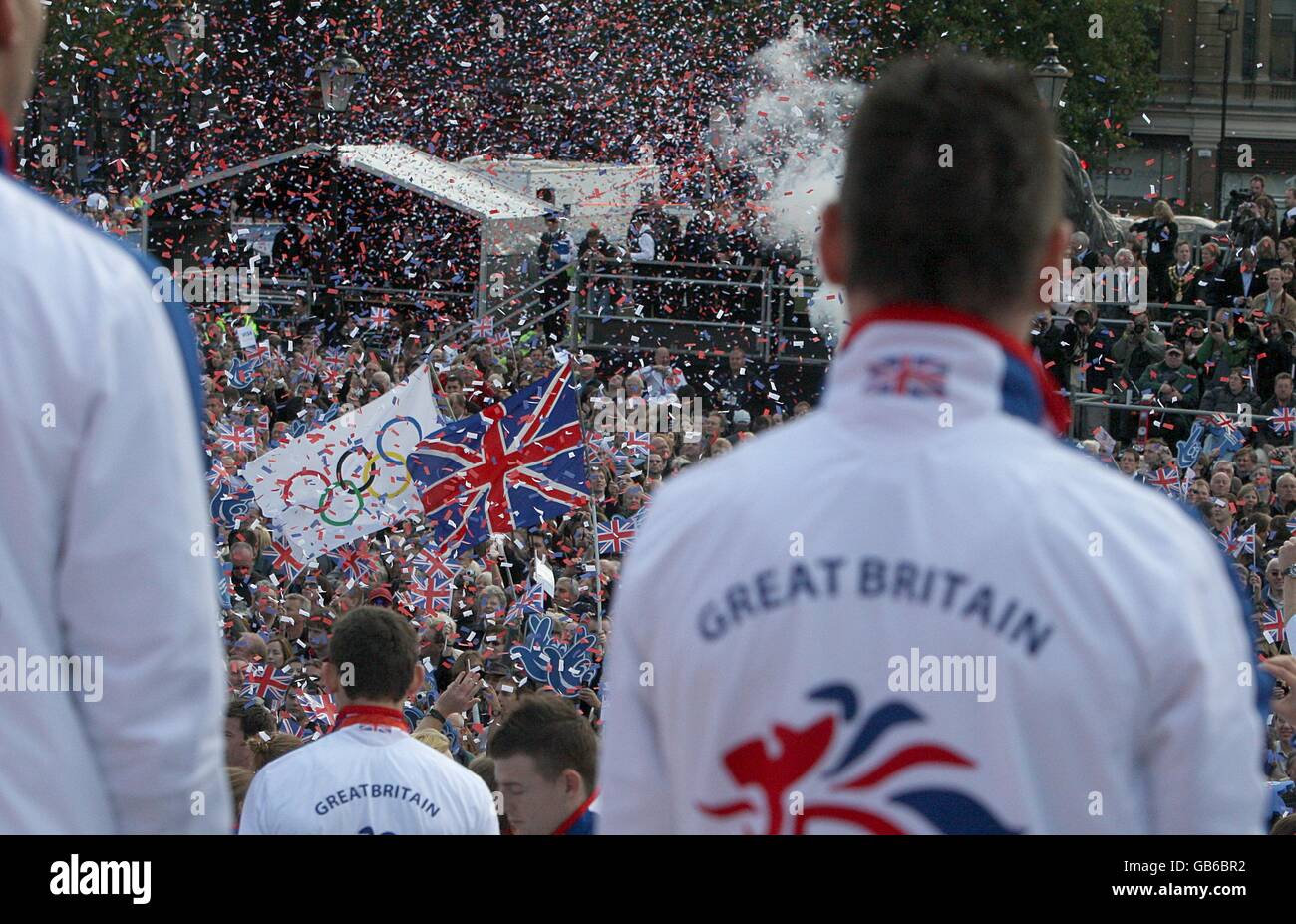 Olympics team gb beijing homecoming parade london hi-res stock ...