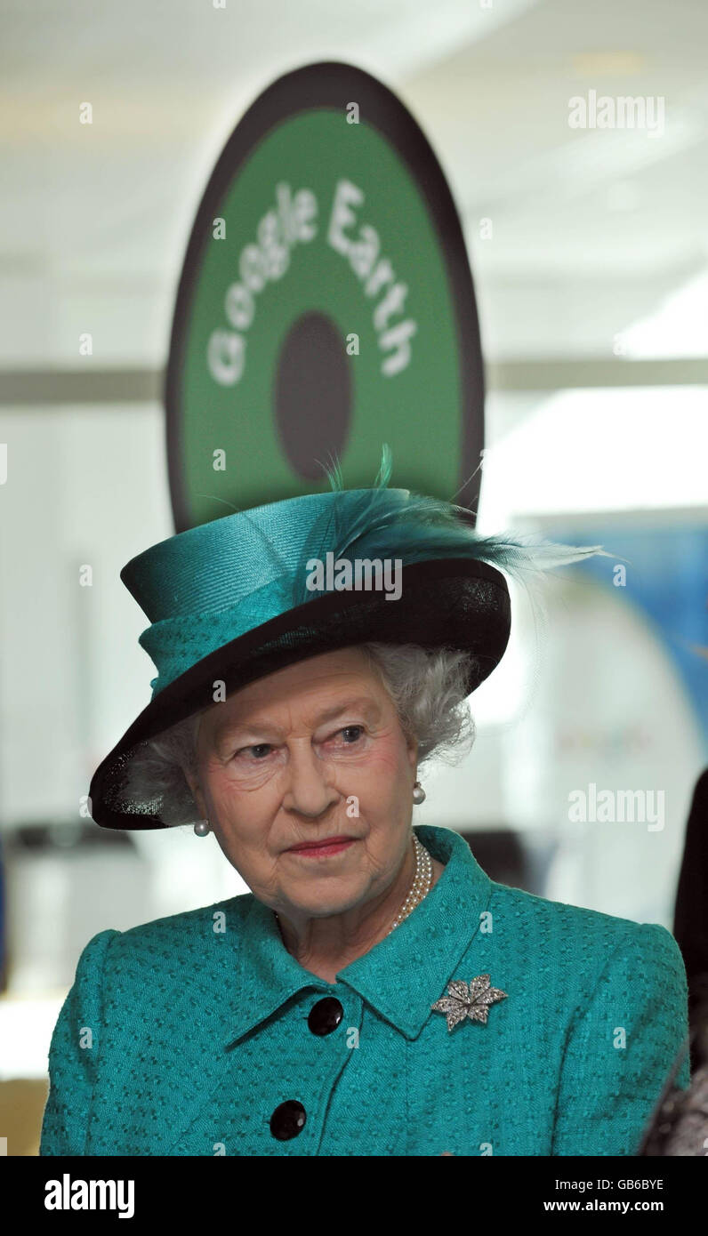 Queen Elizabeth II during a visit to Google's British headquarters, in ...