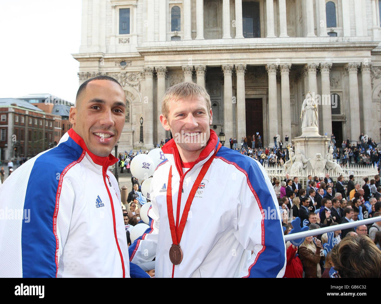 Olympic Gold Medalist James Degale (left) and bronze medalist Tony ...