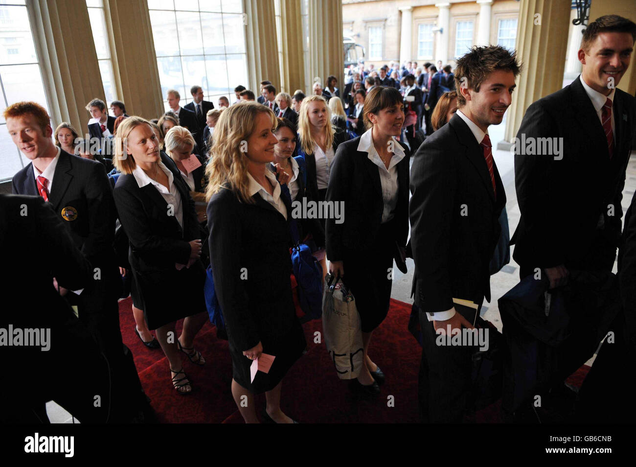 The Olympic team arrives at Buckingham Palace in London for the Beijing ...