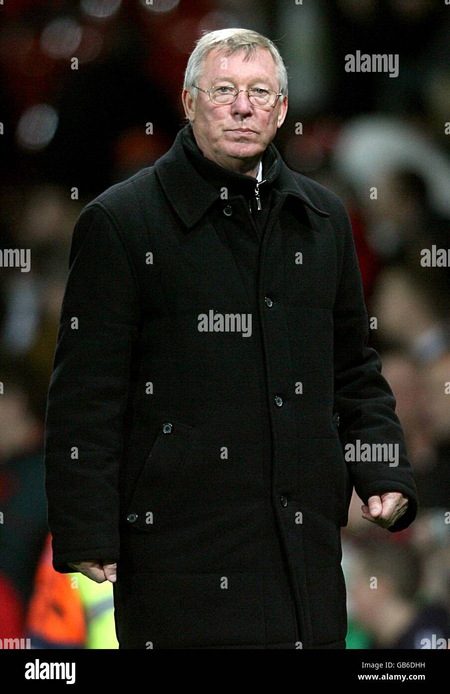 Manchester United manager Alex Ferguson makes his way from the ...