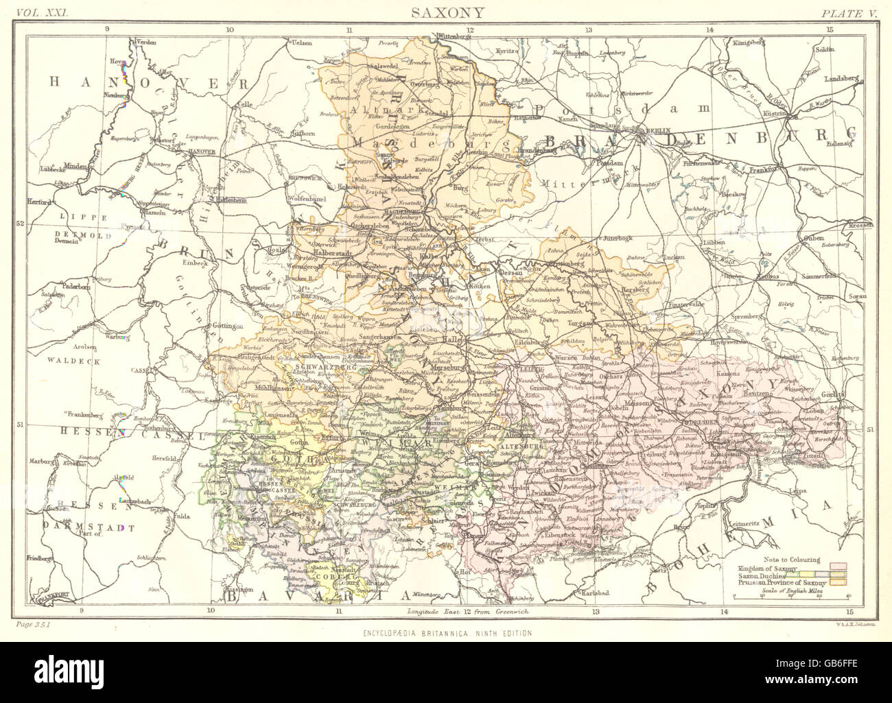 Map of saxony 9th century hi-res stock photography and images - Alamy