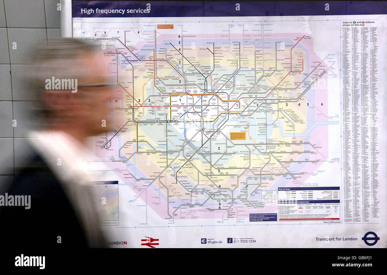 London Tube Map Zones