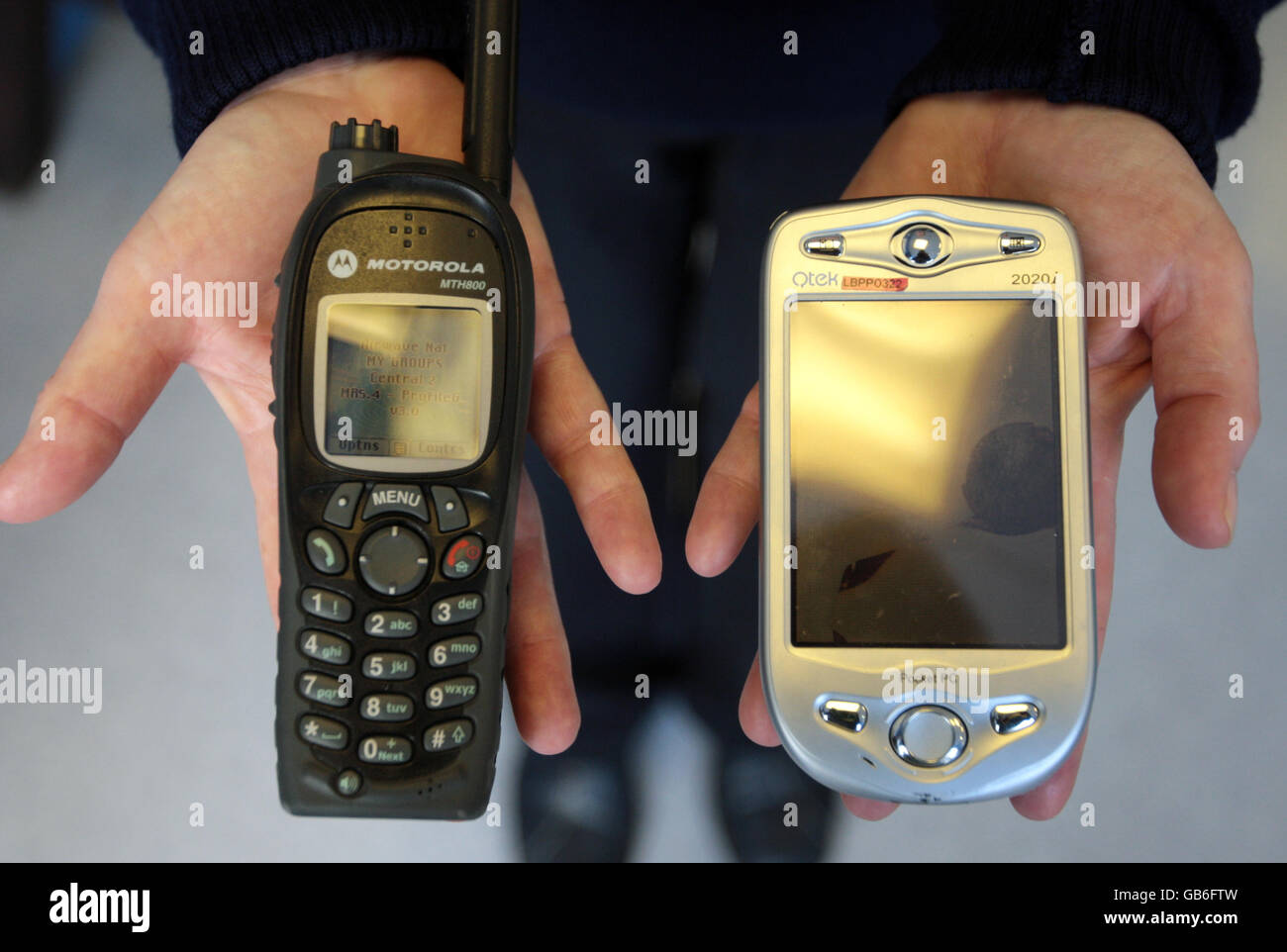 Air waves phone used by police at edinburgh police station hi-res stock ...