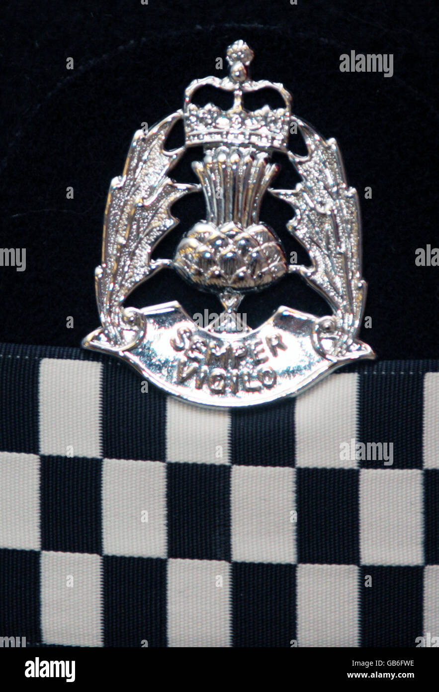 Badge used by Scottish Police force at Edinburgh police station Stock ...