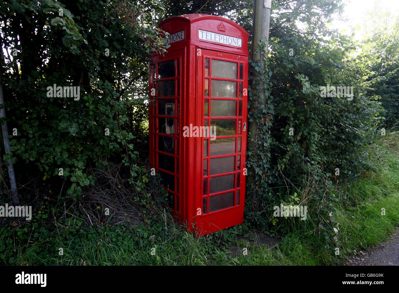 Telephone Box Feature. General view of a red telephone box Stock Photo ...