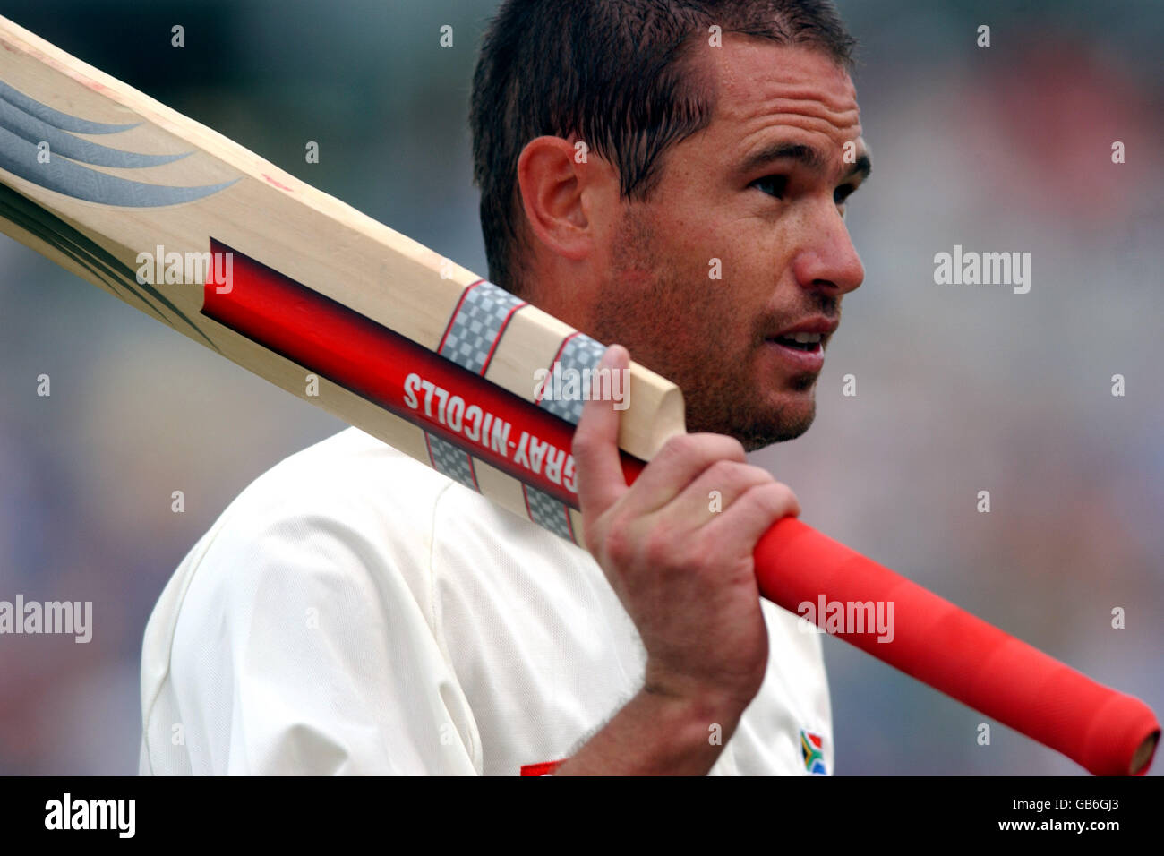 South Africa's Andrew Hall acknowledges the crowd as he leaves the ...