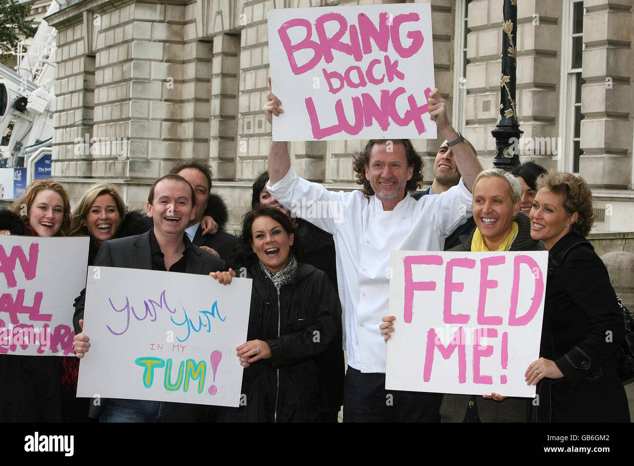 'Bring Back Lunch' campaign Stock Photo - Alamy