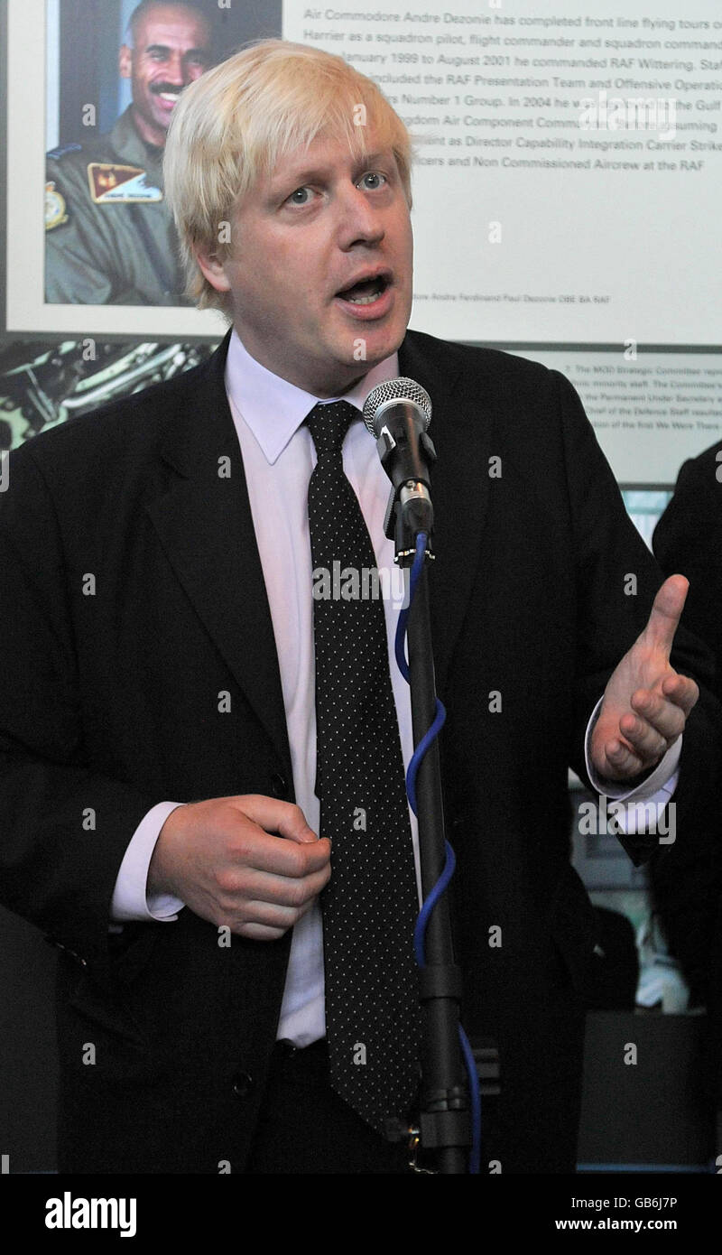 Boris Johnson at City Hall, London where he met with ex-servicemen who ...