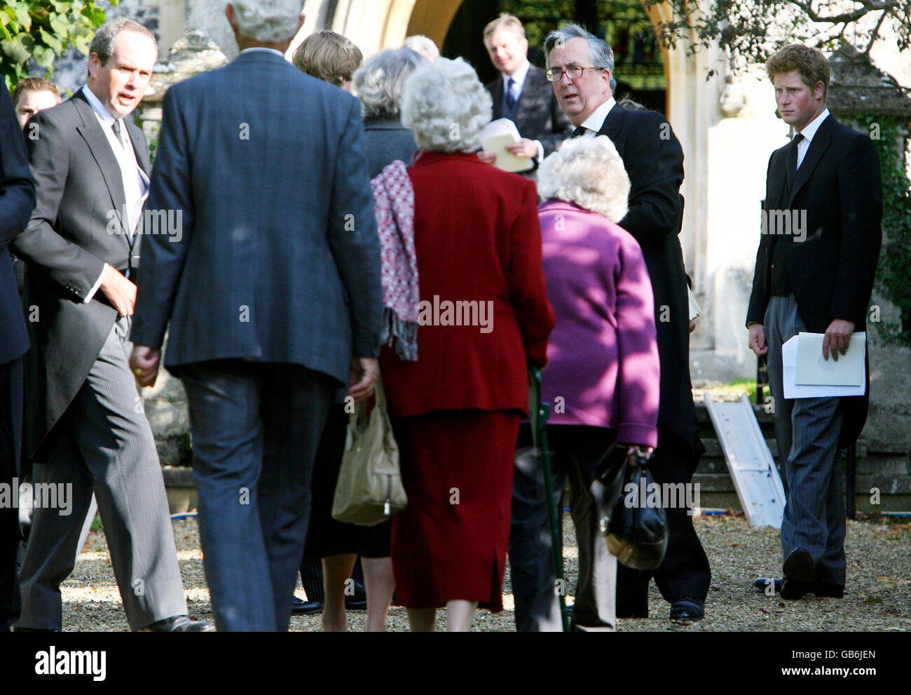 Prince Harry (right) and guests during a memorial service for the ...
