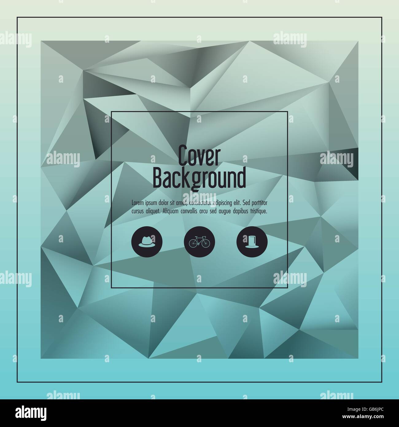 Polygonal icon. Cover background. Vector graphic Stock Vector Image ...