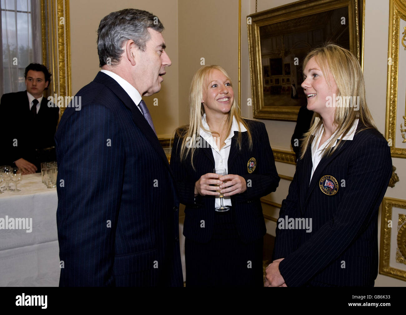 Prime Minister Gordon Brown meets recently retired badminton player ...