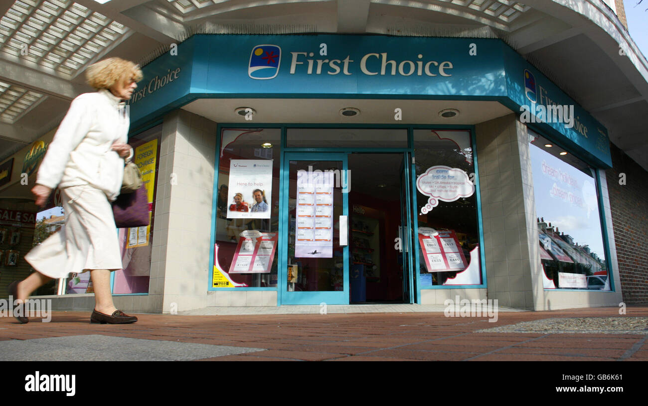 General view of the First Choice travel agent in Portsmouth, Hampshire ...
