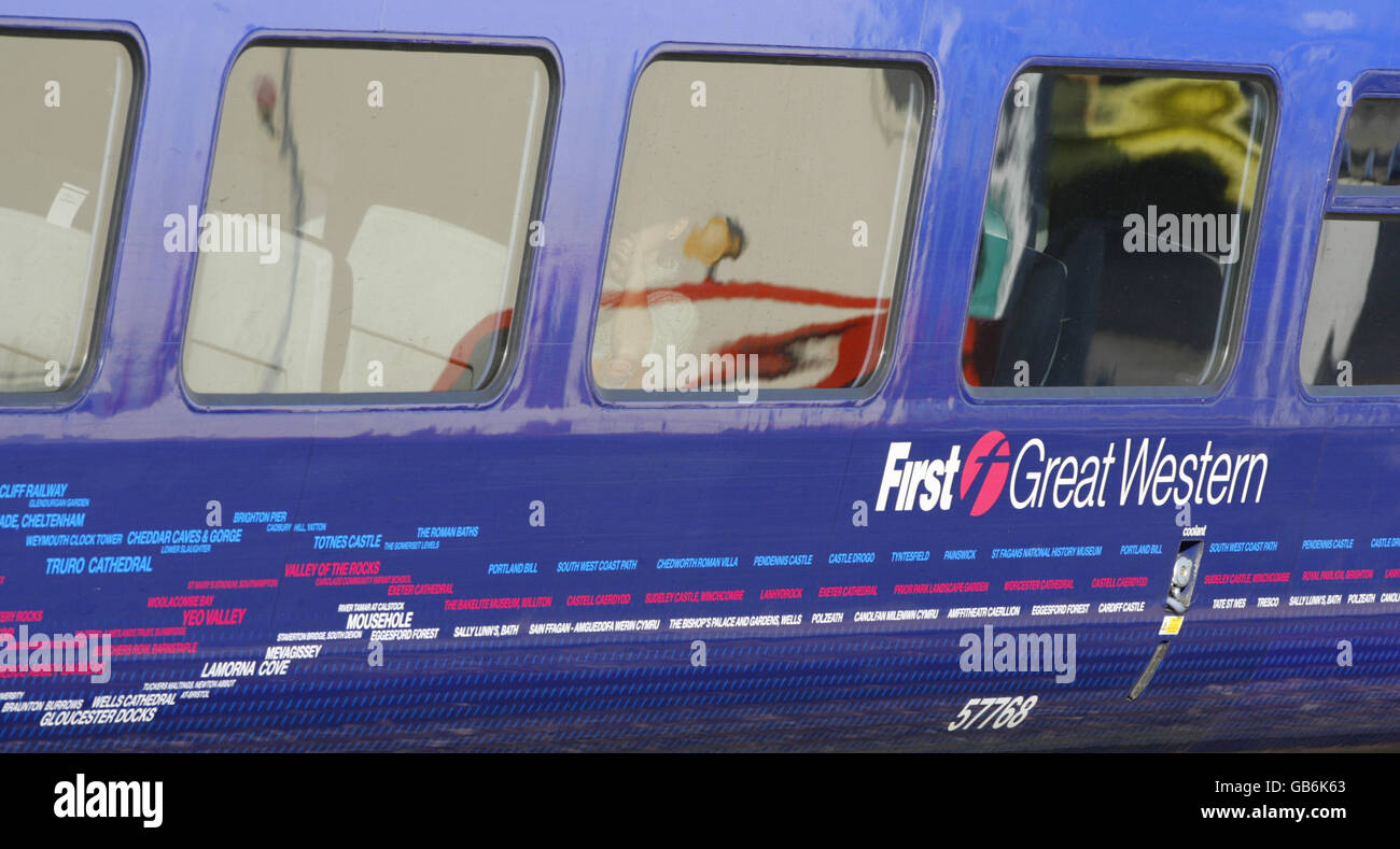 Stock - British Rail. A First Great Western train service locomotive ...