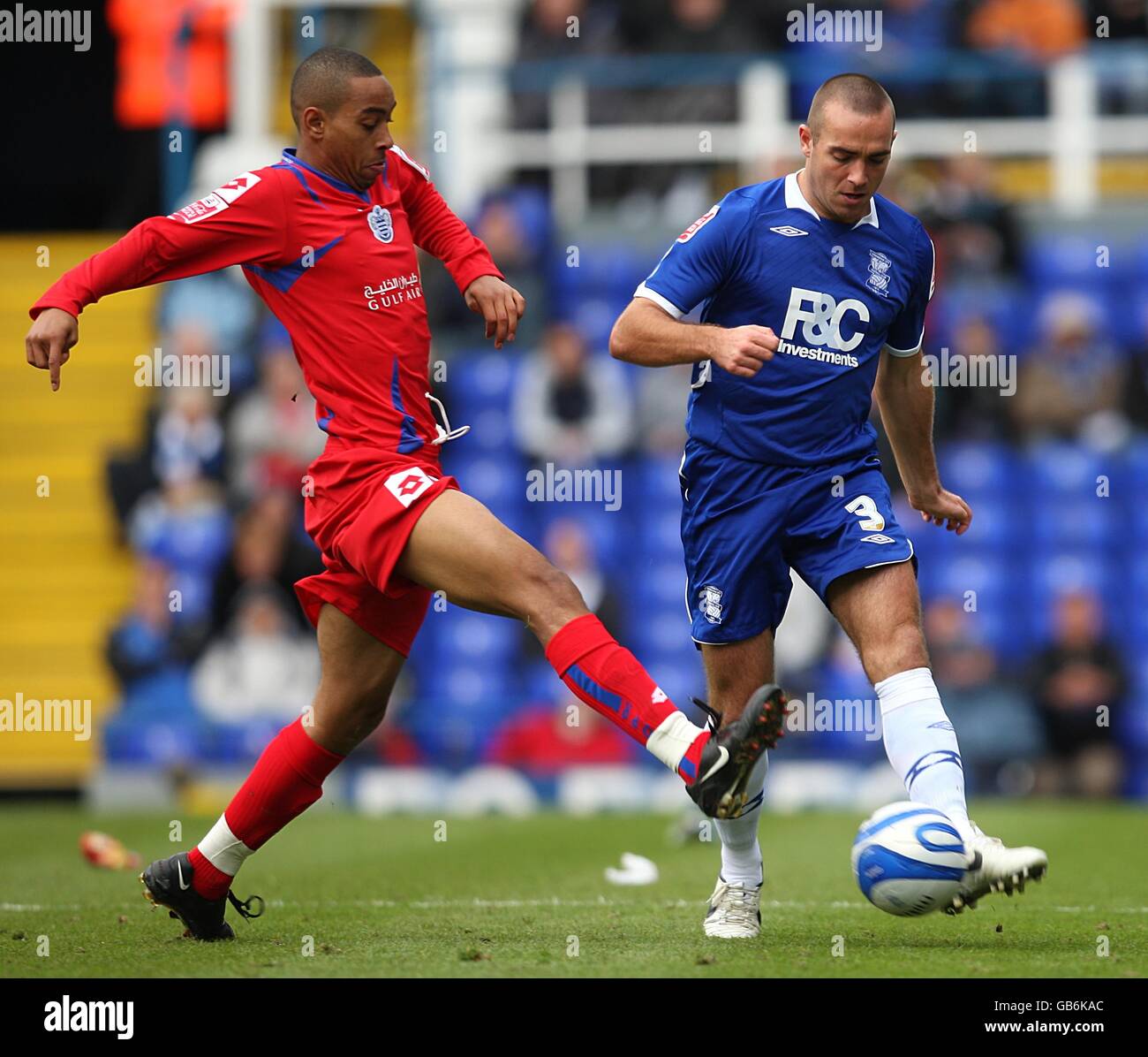 Birmingham City's David Murphy (right) and Queens Park Rangers' Dexter ...