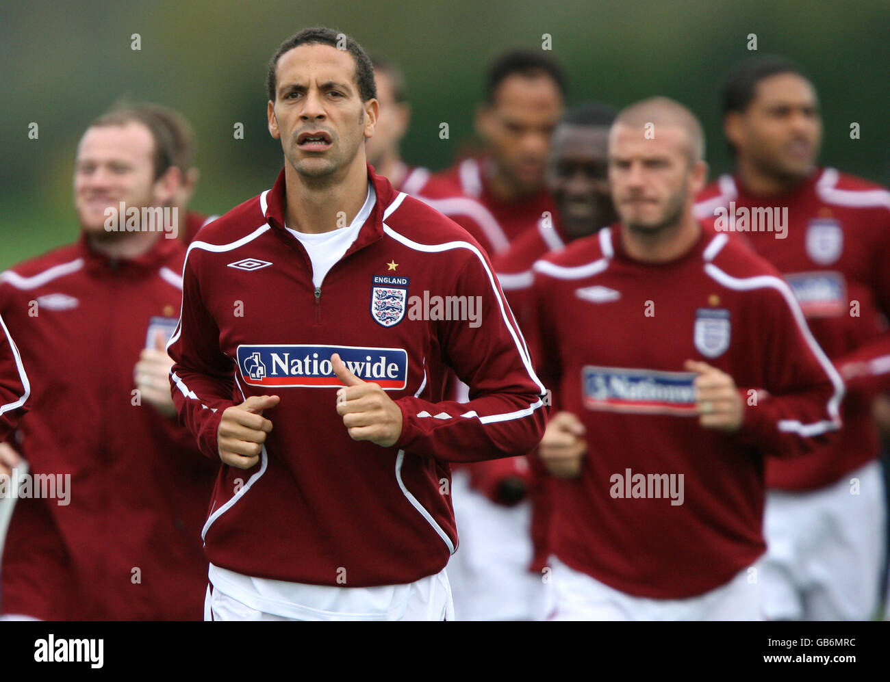 Rio ferdinand training england hi-res stock photography and images - Alamy