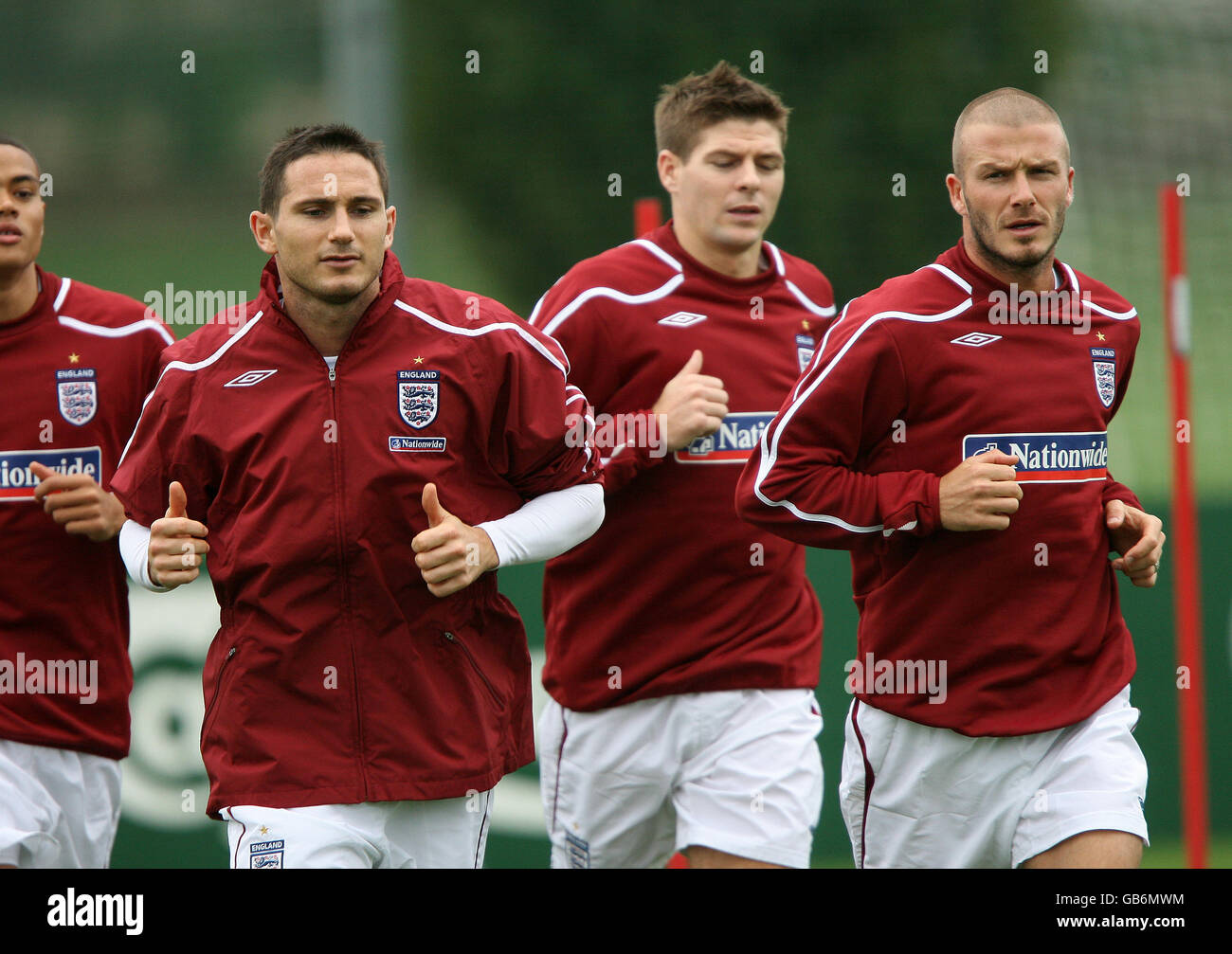 England's Frank Lampard, David Beckham and Steven Gerrard at todays ...