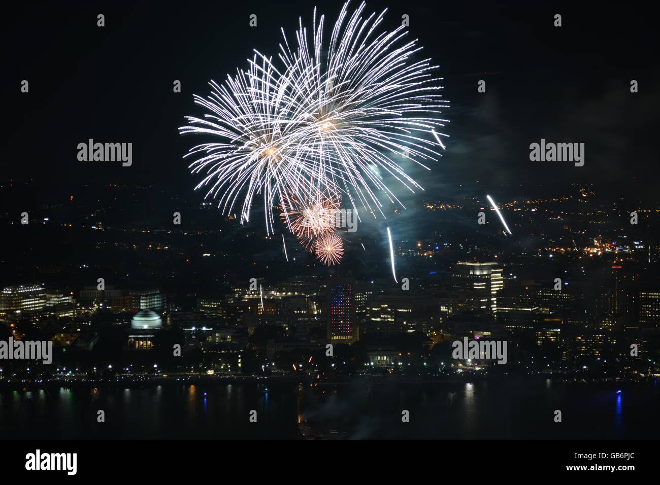 The Boston Pops Fireworks Extravaganza on the Charles River as seen ...