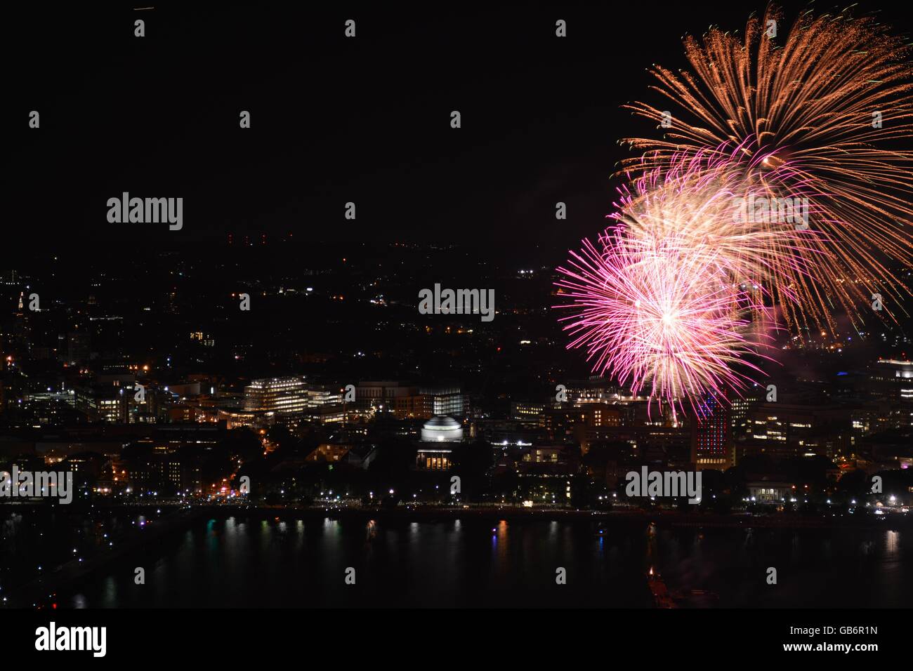The Boston Pops Fireworks Extravaganza on the Charles River as seen ...