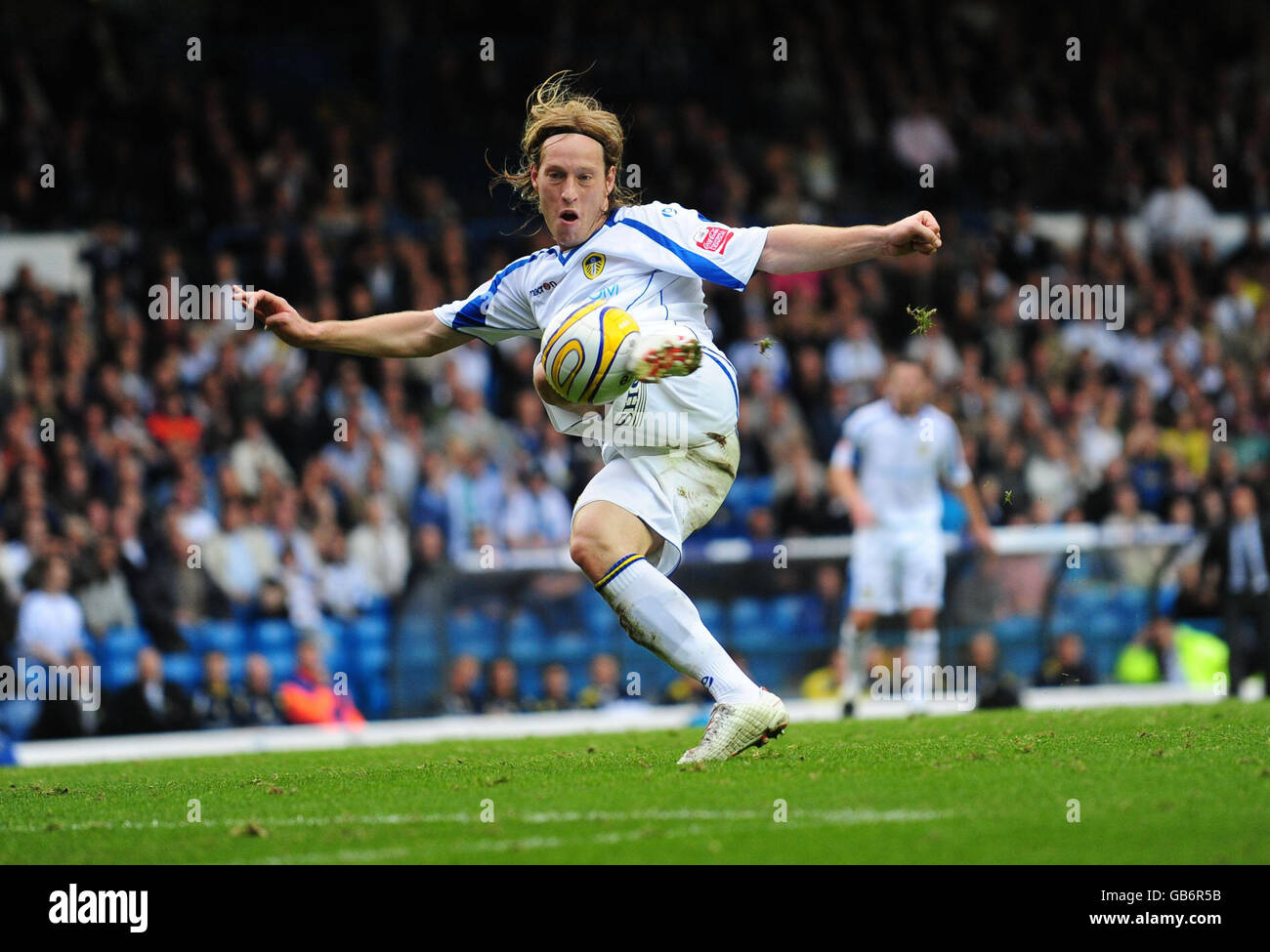 Leeds United's Luciano Becchio scores the first goal during the League ...