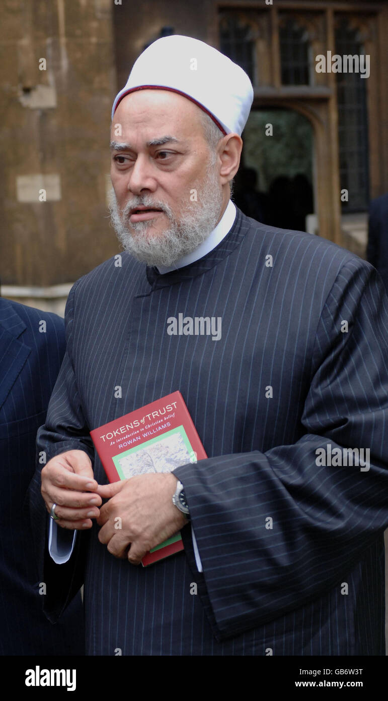 The Grand Mufti of Egypt Dr Ali Gomaa departs following a conference on ...