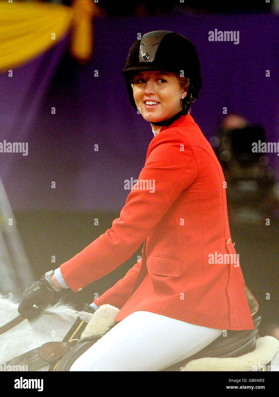 Great Britian's Ellen Whitaker riding Ladina B competes in the ...