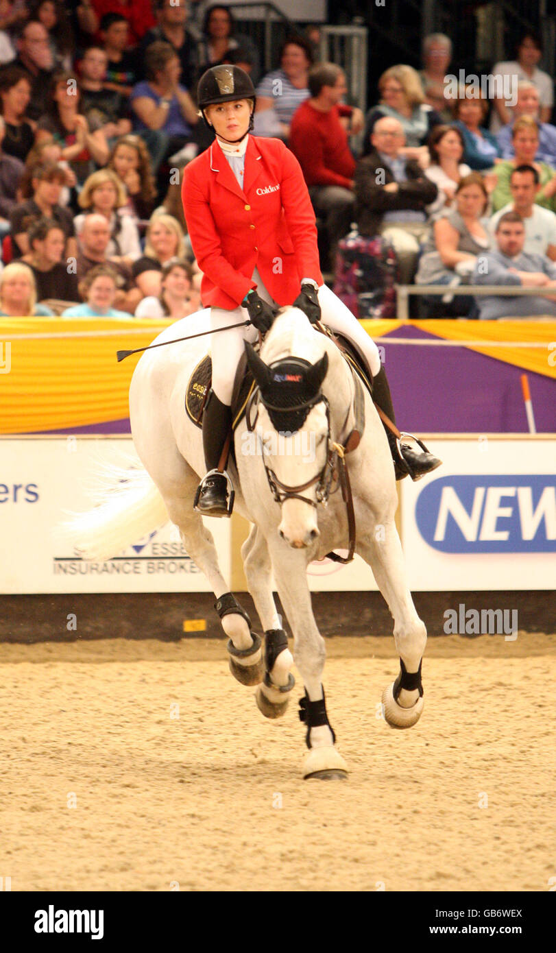 Great Britian's Ellen Whitaker riding Ladina B competes in the ...