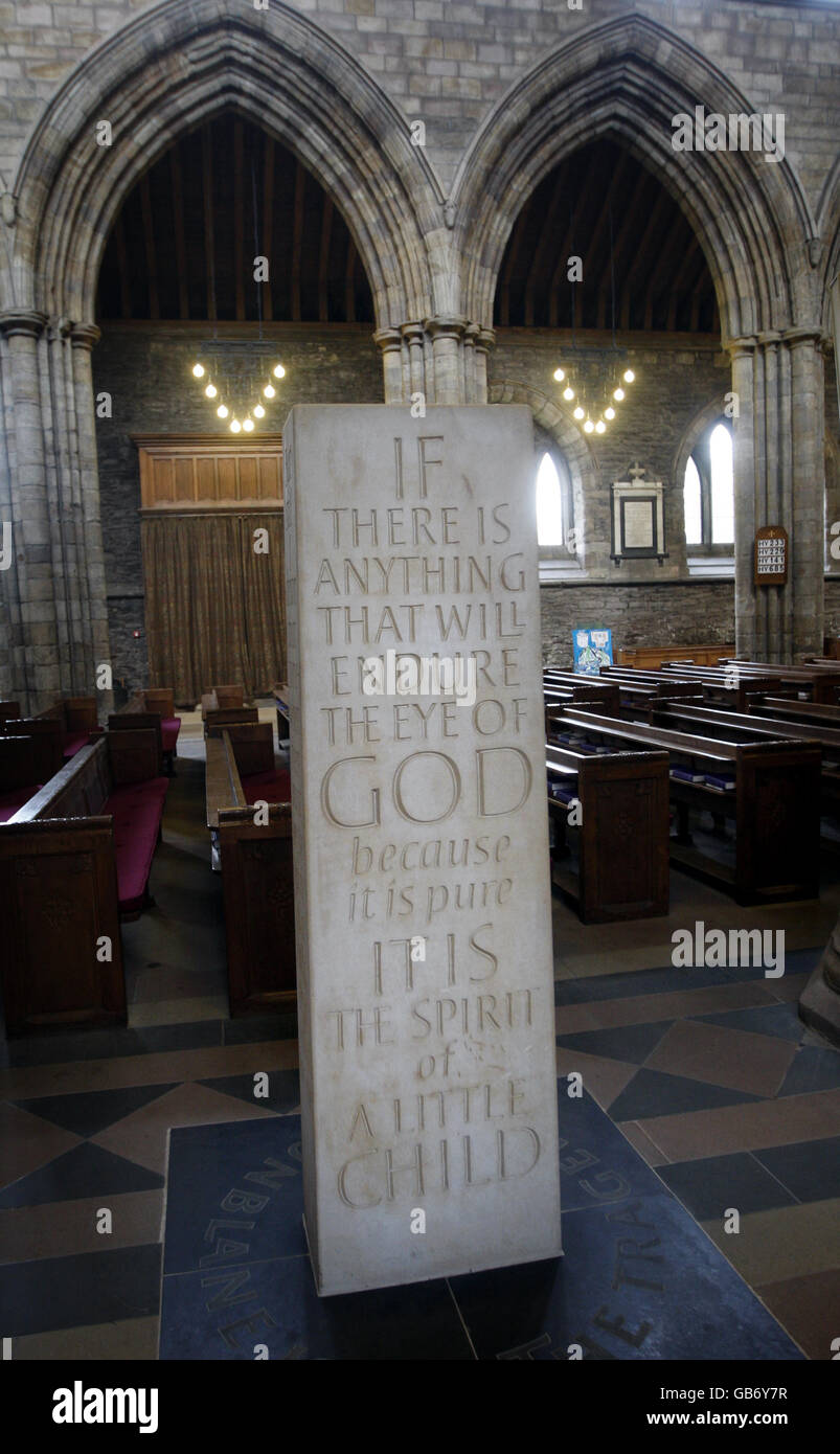 A memorial to the children who died in the Dunblane massacre, in ...