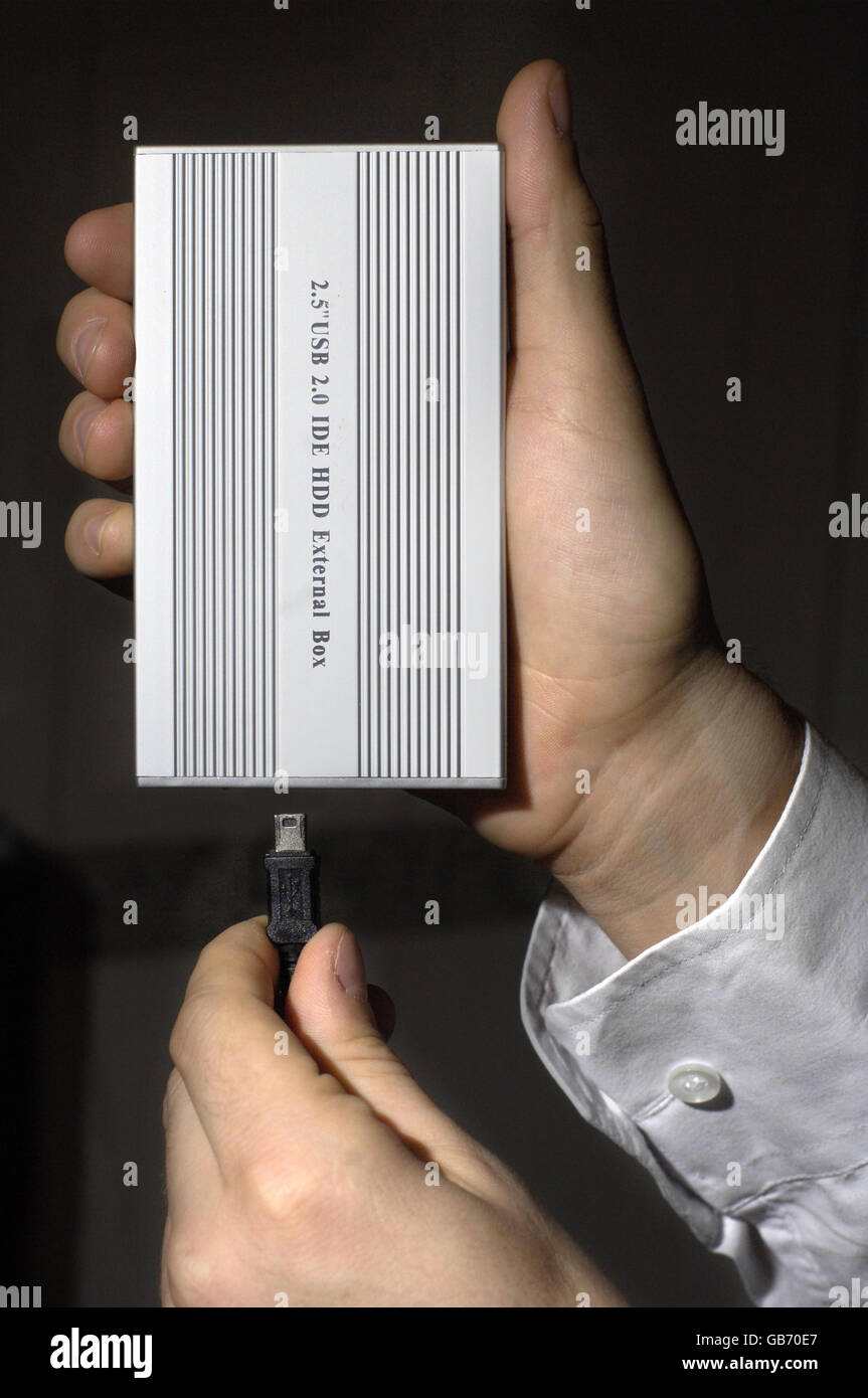 A generic stock photo of a removable hard drive Stock Photo - Alamy