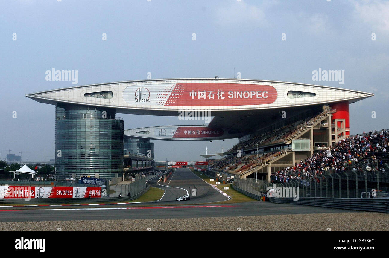 The main grandstand during practice at the shanghai international ...
