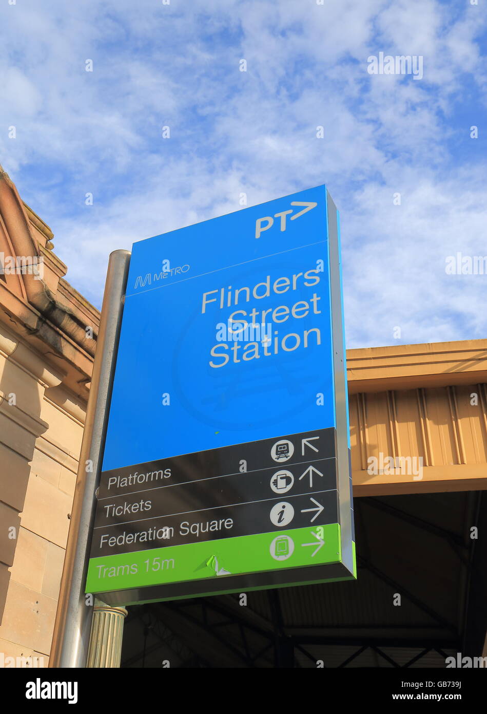 Flinders Street Station sign Melbourne Australia Stock Photo - Alamy