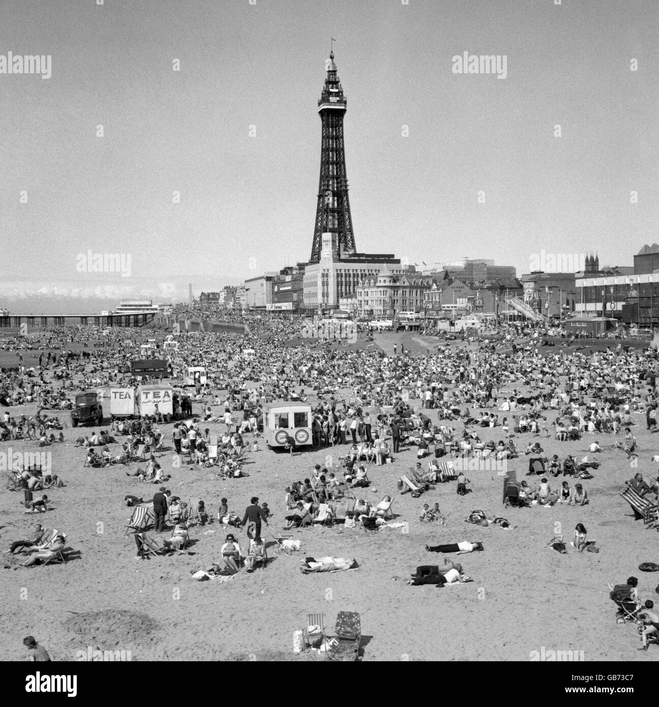 British Holidays - The Seaside - Blackpool - 1971 Stock Photo - Alamy