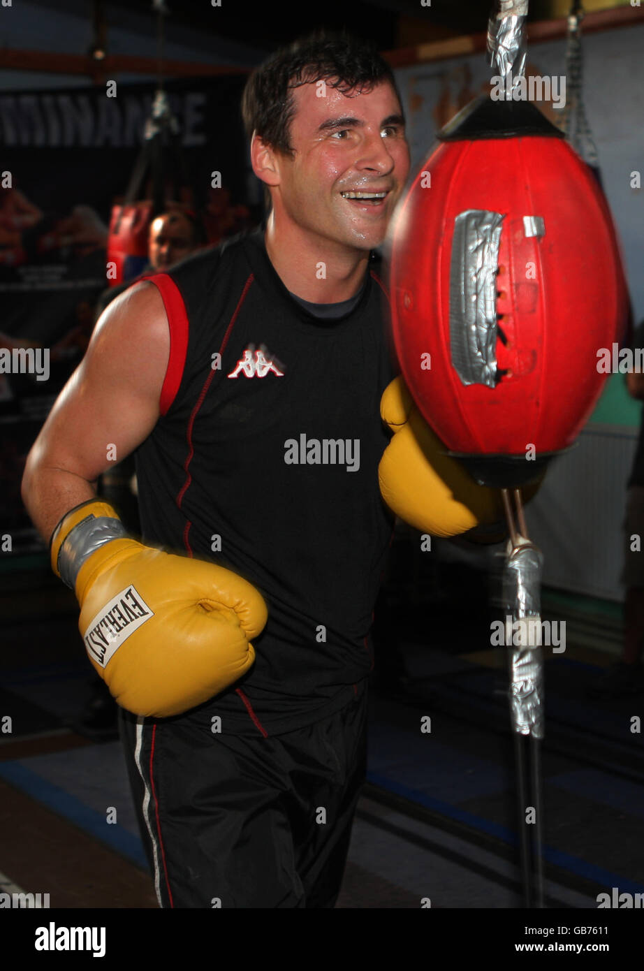 Joe Calzaghe during a training session at the Enzo Calzaghe Gym in ...