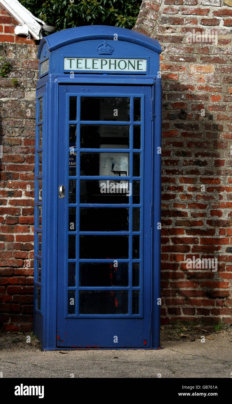 Blue Telephone box - Sewerby Hall & Gardens - Sewerby - Bridlington ...