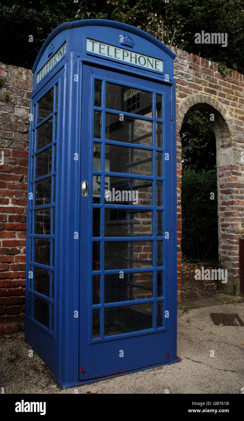 Blue Telephone box - Sewerby Hall & Gardens - Sewerby - Bridlington ...
